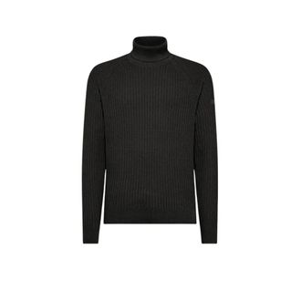 Roberto Ricci Design Samt gerippter Rollkragenpullover - - Knitwear - Herren - Grau - XL