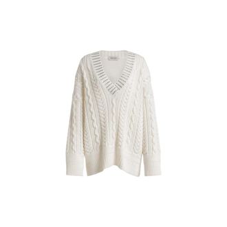 Alberta Ferretti Damen, Strickwaren, Wei&szlig;, LGr&ouml;&szlig;e