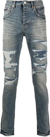 Purple jean slim à taille basse - INDIGO