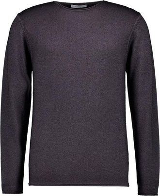 Daniele Fiesoli Herren Pullover grau Merinowolle unifarben