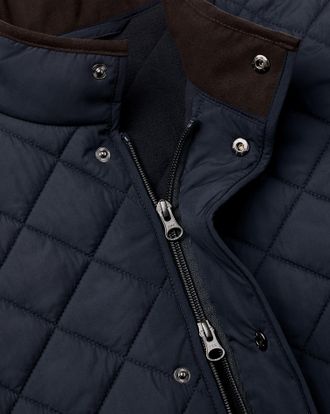 CHARLES TYRWHITT Steppjacke mit Diamantmuster - Marineblau