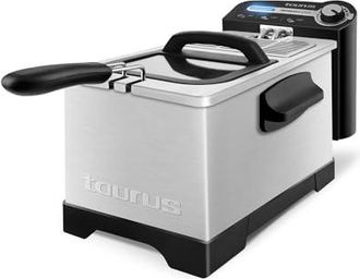 Taurus Taurus Professional 3 Plus - Friteuse &eacute;lectrique 2100W, 3L, Position &eacute;gouttage huile, pour 4 &agrave; 5 portions, Temp&eacute;rature r&eacute;glable, Syst&egrave;me de filtrage h