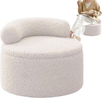 Generico Ottomane - Pl&uuml;sch-Fu&szlig;hocker, Mehrzweck-Hocker f&uuml;r Sofa mit R&uuml;ckenlehne, dekorativer Make-up-Sitz zum Wechseln von Schuhen, f&uuml;r Wohnzimmer