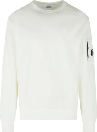 C.P. Company C.p. Company, Homme, Sweatshirts et sweats &agrave; capuche, Blanc, Taille: M Fleece Crewneck