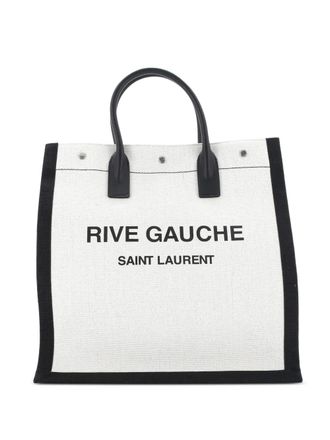 Saint Laurent Rive Gauche Shopper Canvas Tall tote bag - Tons neutres