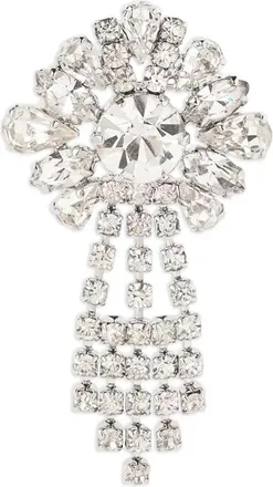 Susan Caplan Vintage broche orn&eacute;e de cristaux (ann&eacute;es 1970) - Argent