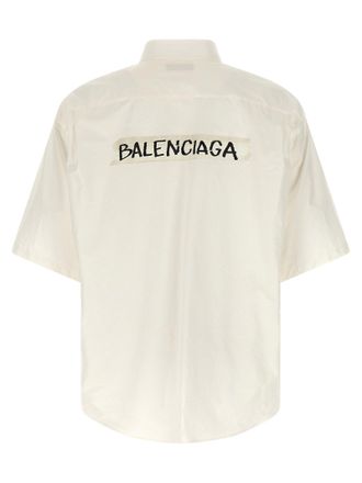 Balenciaga Masking Tape Print Shirt - Cream