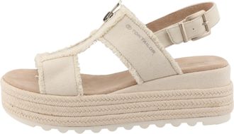 Tom Tailor Tom Tailor Damen 7490110009 Keilsandale, ltcream, 41 EU