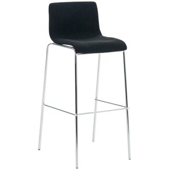 Clp Tabouret avec cadre en acier avec siège de tissu de style moderne différentes couleurs colore : noir