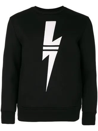 Neil Barrett sweat imprim&eacute; - Noir