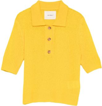 Lisa Yang Femme, Pulls, Jaune, Taille: 36 FR Pull Polo en Cachemire