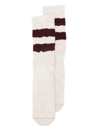 Golden Goose Socks High Rib Stripes Ripped