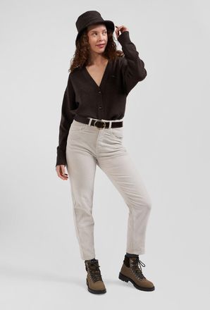 Eden Park Jean 5 Poches En Coton Stretch Beige Coupe Comfort