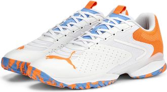 Puma Unisex Adults Sport Shoes SOLARATTACK RCT Tennis Shoes, PUMA WHITE-ULTRA ORANGE-TEAM LIGHT BLUE, 42.5