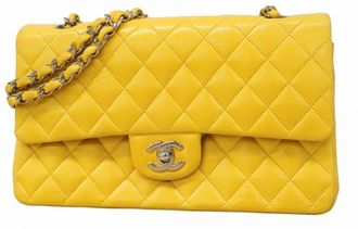 Chanel Quilted Yellow Timeless Bag Size M