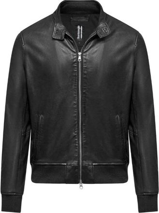 Bomboogie Veste en cuir Friz - Homme - Vestes - Noir - Taille: 2XL