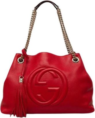 Gucci Sac bandouli&egrave;re Soho &agrave; cha&icirc;ne Pre-owned - Femme - Pre-owned - Rouge - Taille: ONE Size