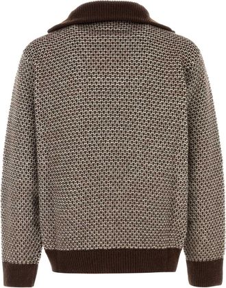Maison Margiela Mens Embroidered Wool Blend Polo Shirt 001j T-shirts And Polos