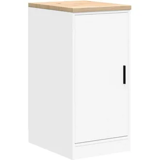 vidaXL Vidaxl - Garagen-Aufbewahrungsschrank Wei&szlig; 40x51x85 cm Massivholz Kiefer