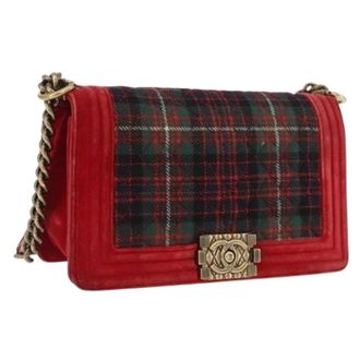 Chanel Pre-owned Vintage Canvas Schultertasche - - Pre-owned - Damen - Rot - ONE SIZE