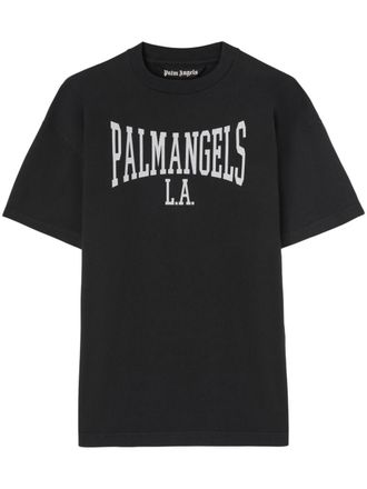 Palm Angels T-Shirt mit Logo-Print - Schwarz