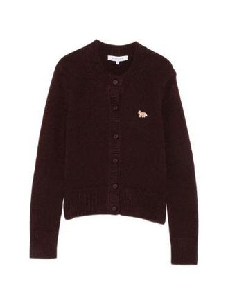 Maison Kitsun&eacute; | Baby Fox Lambswool Fitted Cardigan - L