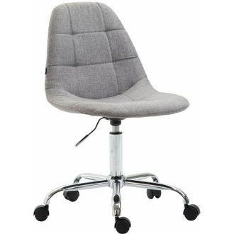 Clp Chaise de bureau en chaise en tissu travaille avec des roues modernes &eacute;l&eacute;gantes diff&eacute;rentes couleurs Couleur : Gris