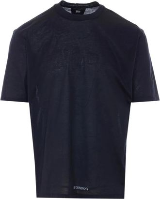 C.P. Company C.p. Company, Homme, Tops, Bleu, Taille: XL Logo T-Shirt