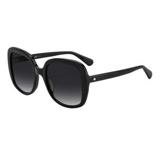 Kate Spade New York Schwarze Acetat Damen Sonnenbrille - - Accessories - Damen - Schwarzk - 57 MM