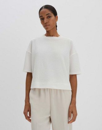 someday Kurzarmshirt KEVELUNA DETAIL Loose in 3D Streifen Optik