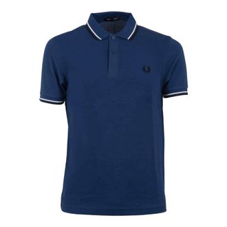 Fred Perry Polo mit Doppelstreifen - - Tops - Herren - Blau - XS