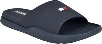 Tommy Hilfiger Homme Marmo Sandale Glissante, Noir foncé, 44 EU