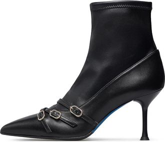 Loriblu Femme, Chaussures, Noir, Taille: 37 EU Bottines &agrave; Bride en Cuir Nappa