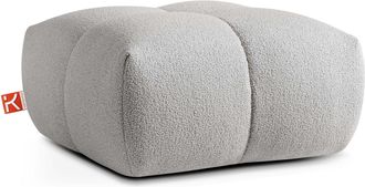 Konsimo Modernes Sitzer Sofa VENA - Stylisches Japandi Couch, Boucl&eacute;-Stoff, Komfortabel & Ergonomisch - Wohnzimmer Couch Design, Premiumqualit&auml;t aus EU. (hell