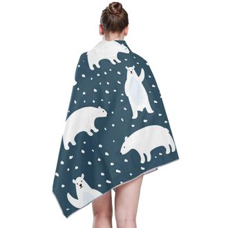 Fantazio Badehandtuch, süße Eisbären, farbecht, schnelltrocknend, Badetücher