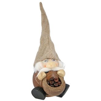 Seiffener Volkskunst | Räuchermann Figur | Duftzwerg 19 cm | Räucherfigur | Räuchermännchen Erzgebirge Original | 19029 | Duftzwerg Kaffee