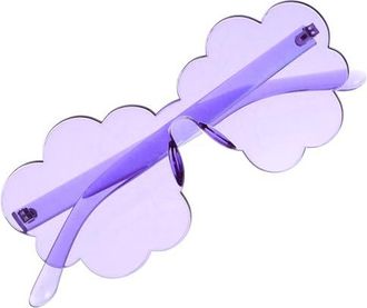 UPKOCH Lunettes de Soleil Femmes Forme Coeur sans Monture PC Violet, Verres &Eacute;paissis Style Nuage, Lunettes de F&ecirc;te Fleuries L&eacute;g&egrave;res pour Plein Air et &Eacute;v&eacute;neme