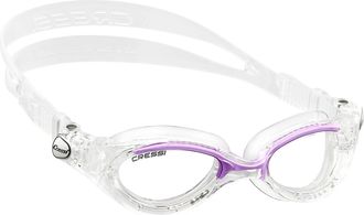 Cressi Lady Flash Goggles Clear/Clear Lilac_Clear Lens - Damen Schwimmbrille mit separatem Okular Anti Beschlag, Anti Kratz und Anti UV Gläsern, Klar/Klar Li