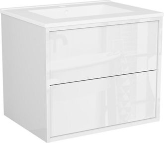 Badplaats Badezimmermöbel Vina 60 cm - Weiß - mit Waschbecken