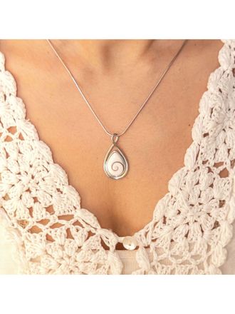 Zeeme Pearls Halskette Silber 925 rhodiniert 42+5cm lang mit weißer Muschel