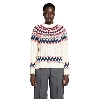 Moncler Geometric Jacquard Wool Blend Sweater