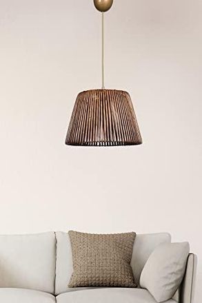 Opviq Bohemian Rustic Chandelier, Antiquation Color, 30 cm Diameter, 70 cm Height | Plastic Body, Metal Cap, E27 Socket, Max 40W | Perfect for Scandinavian 