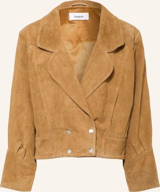 BA&SH Ba&Sh Lederjacke Cowy gelb