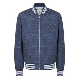 Philipp Plein Bomber Monogram - - Jackets - Herren - Blau - S