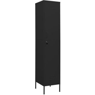 vidaXL Schließfachschrank Schwarz 35x46x180 cm Stahl vidaXL