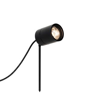 QAZQA Modern Moderner Spike-Spot schwarz AR70 verstellbar IP44 - Solo I Au&szlig;enbeleuchtung - Edelstahl L&auml;nglich - LED geeignet GU10