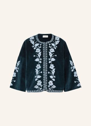 Lollys Laundry Lollys Laundry Samtjacke Ambyll Mit Schmuckperlen blau