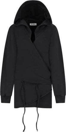 The Attico Femme, Sweatshirts et sweats &agrave; capuche, Noir, Taille: 34 FR Mini Robe Molleton Am&eacute;ricain
