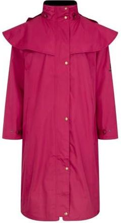 Walker and Hawkes Walker & Hawkes - Veste Longue Salsbury - Style Cape - Capuche Amovible/Coutures &eacute;tanch&eacute;es - Nylon - Rouge - EU 48 (UK 20)