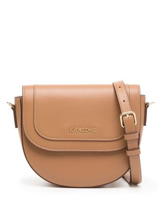 Love Moschino sac &agrave; bandouli&egrave;re &agrave; logo - Marron